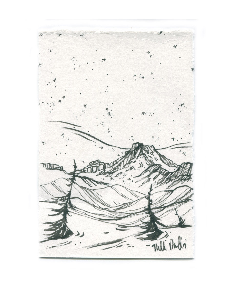 Mount Rainier Drawing
